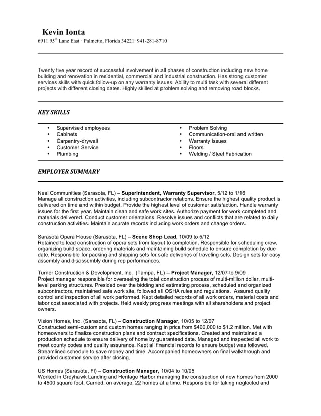 Kevin Ionta Resume 1-2016 | PDF