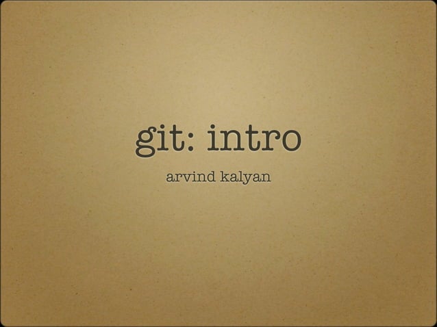 Git Introduction | PPT