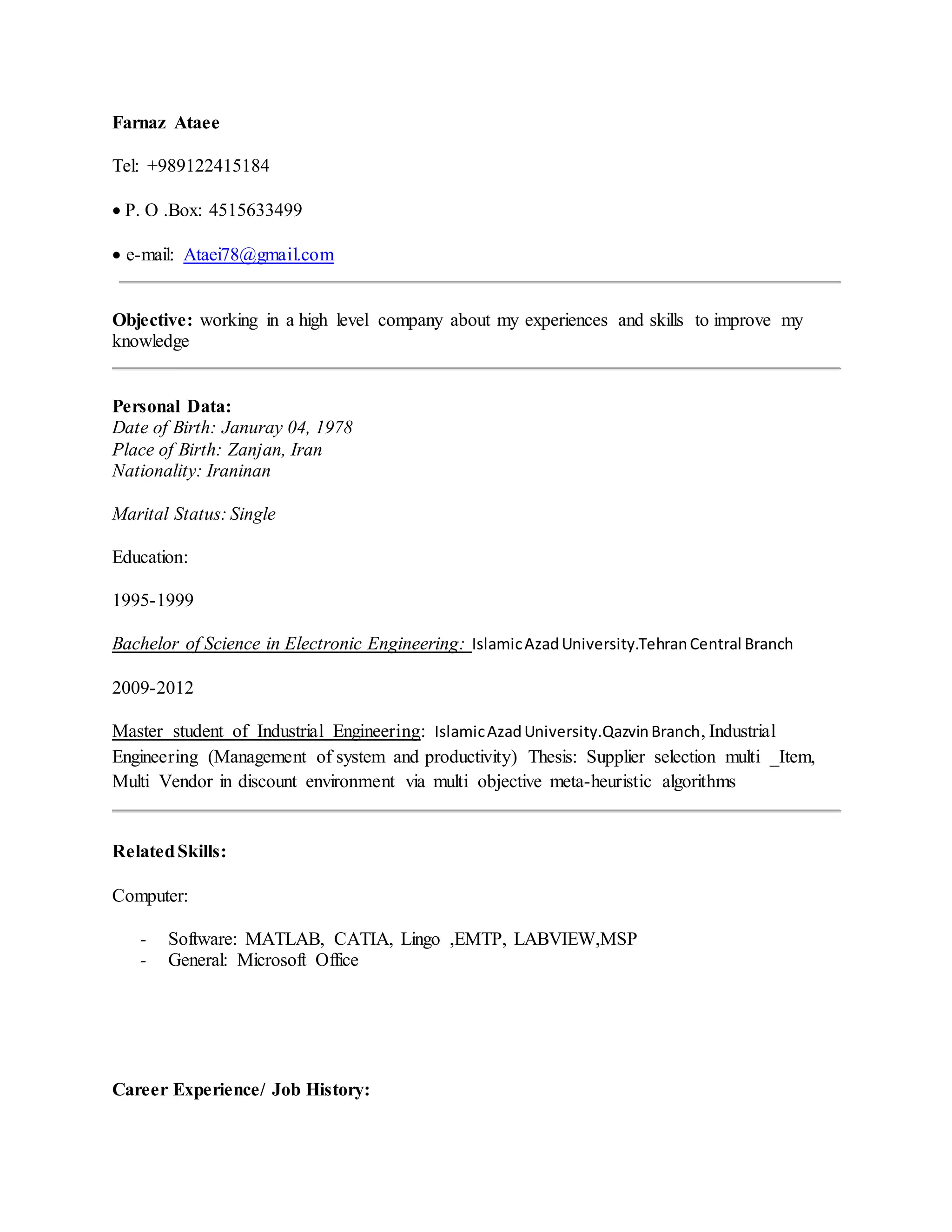 resume to linkedin | DOCX | Careers