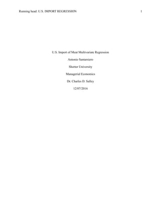Regression Analysis - Export market opportunity | PDF