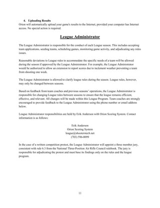 League Programs for Team Air Rifle and BB Gun Leagues | PDF