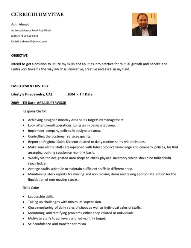 New asim cv | DOCX | Business | Business and Finance