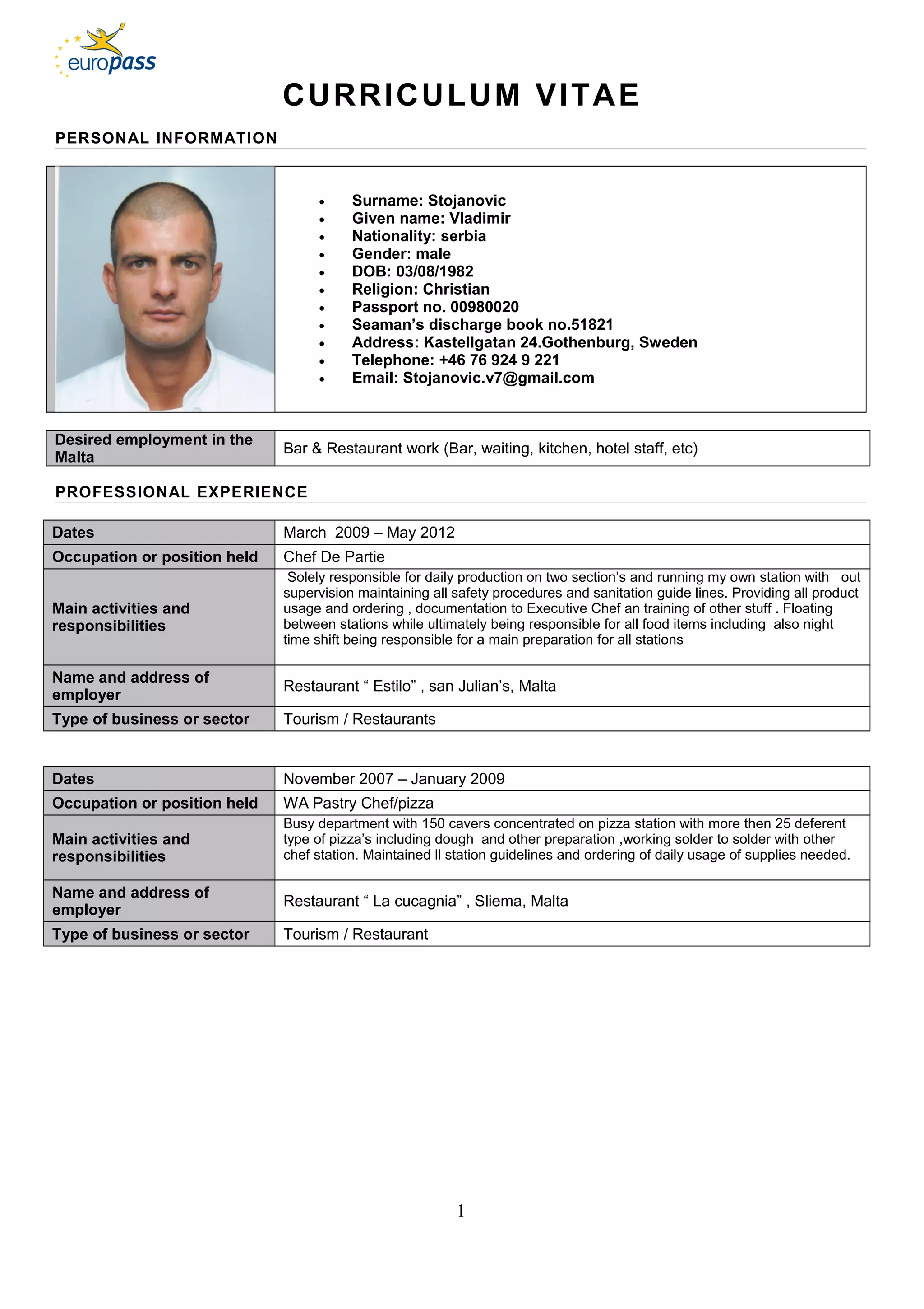 cv vladimir - | DOC