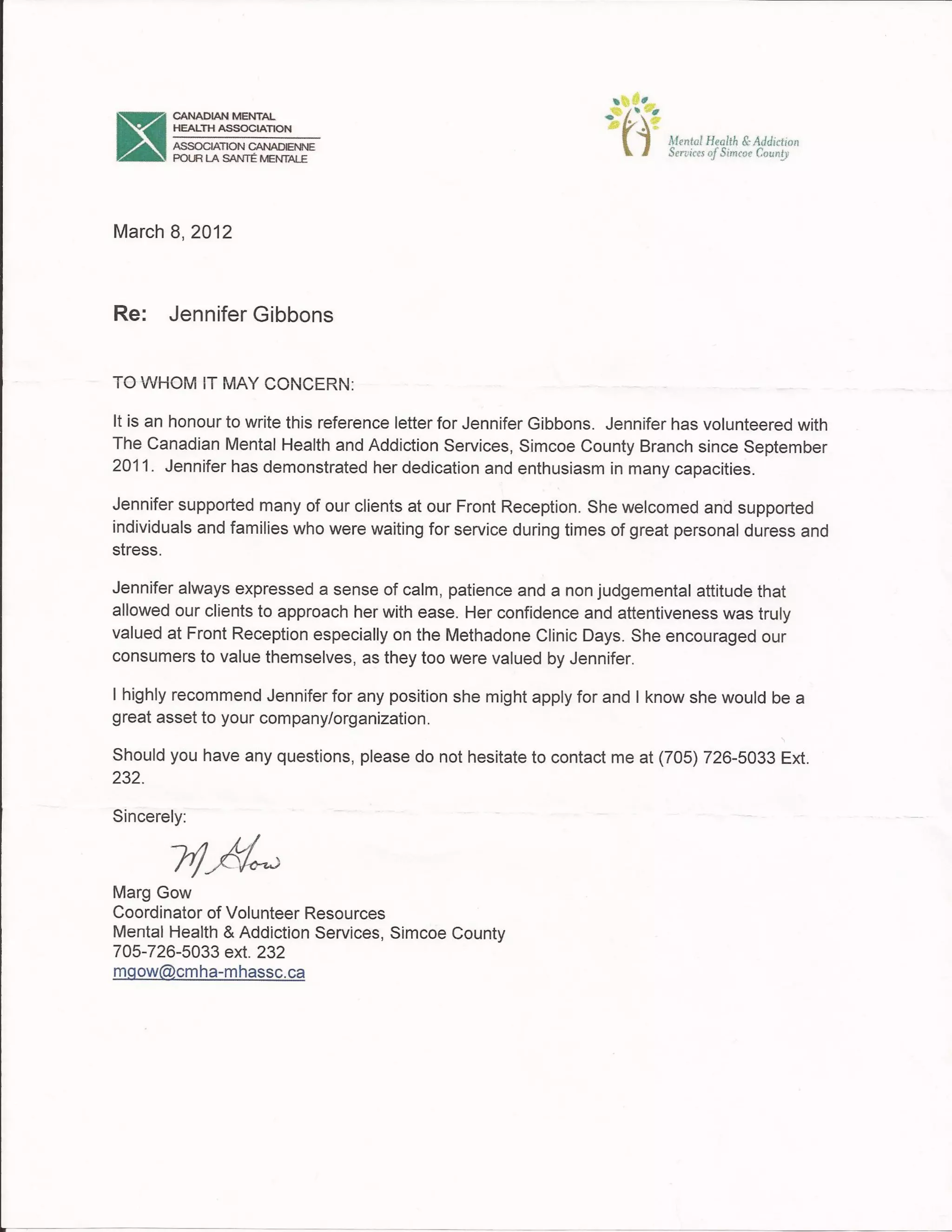 Reference Letter Mental Health | PDF