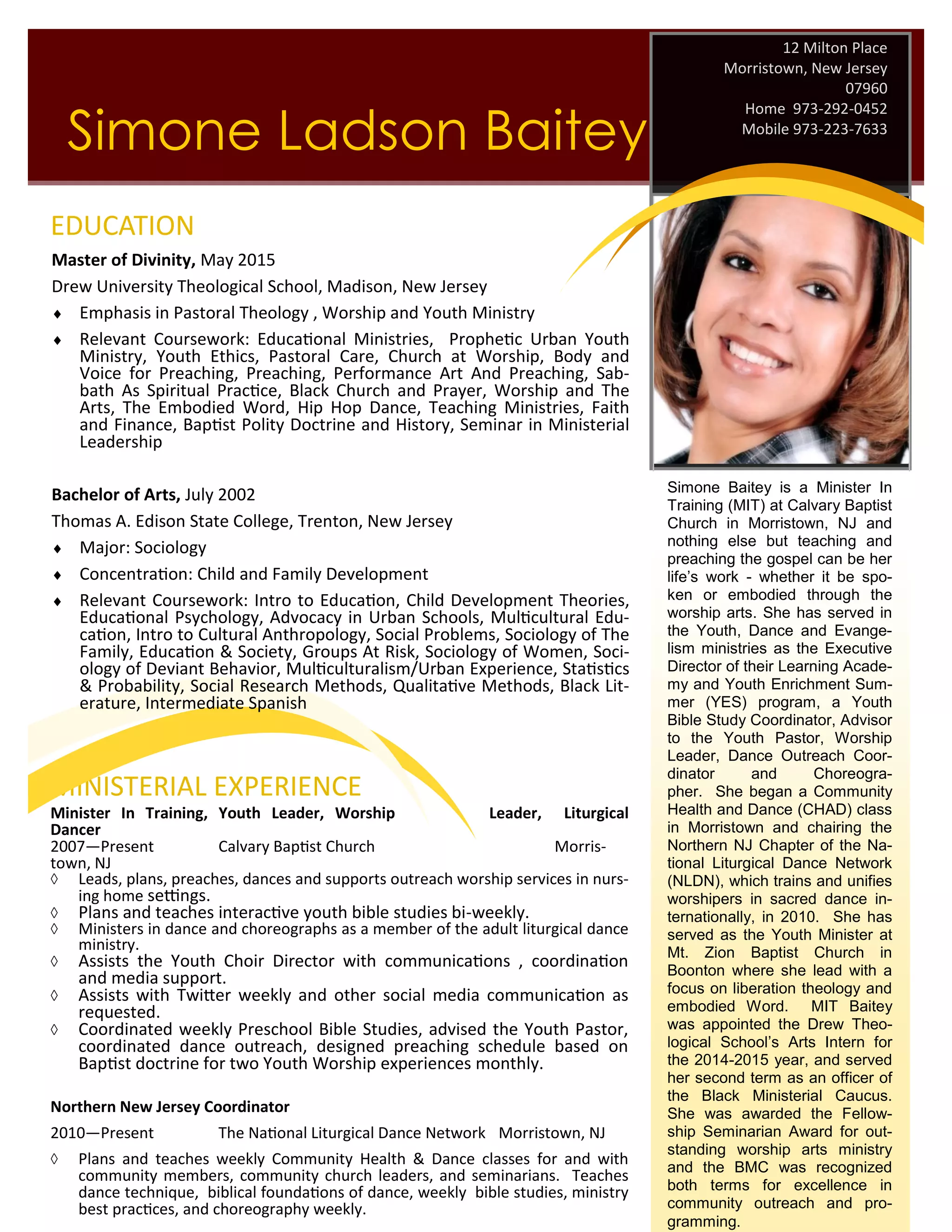 Ministry Resume 06162015-2 | PDF