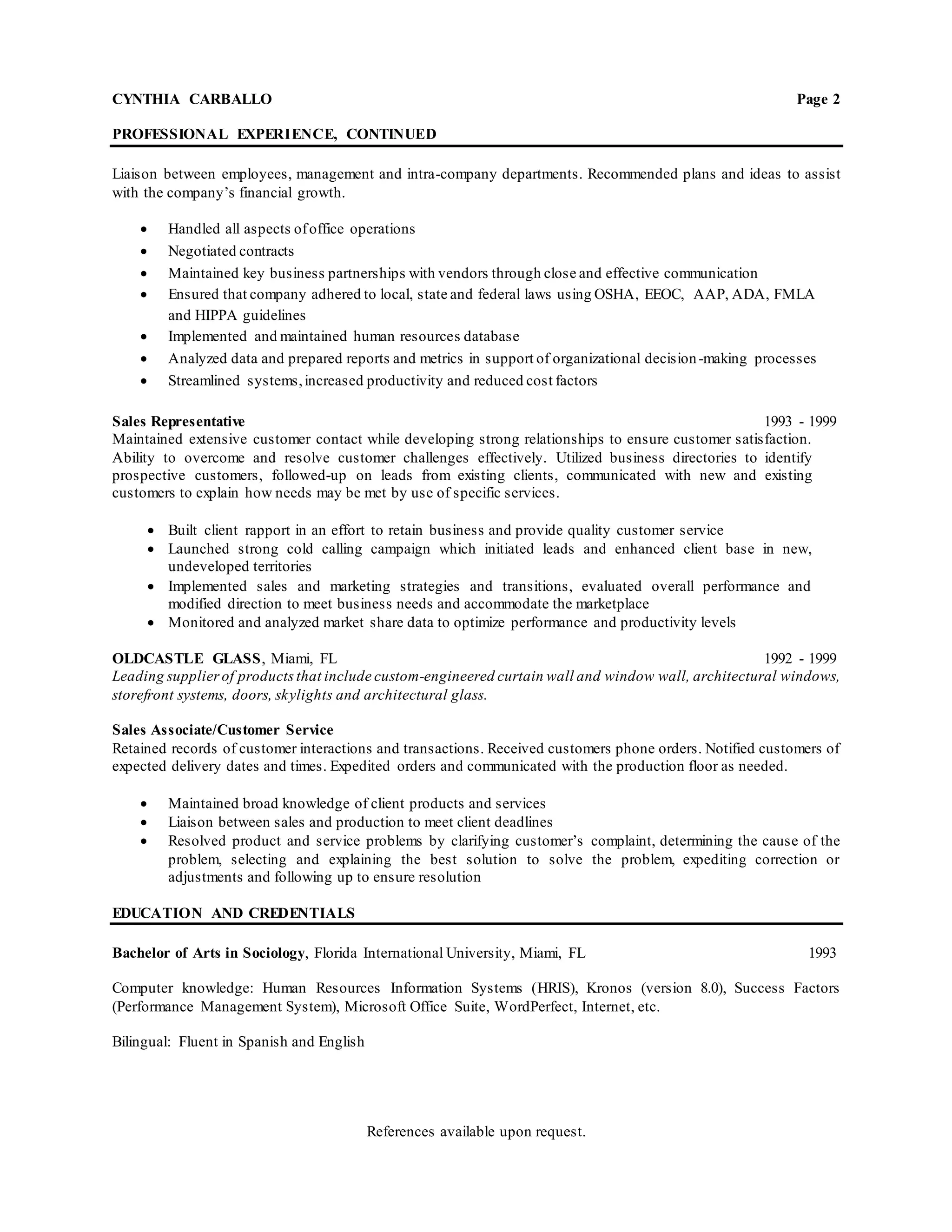 Cynthia Carballo Resume | DOCX