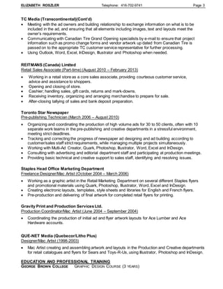 Elizabeth Roszler Resume_Aug 2016 | PDF