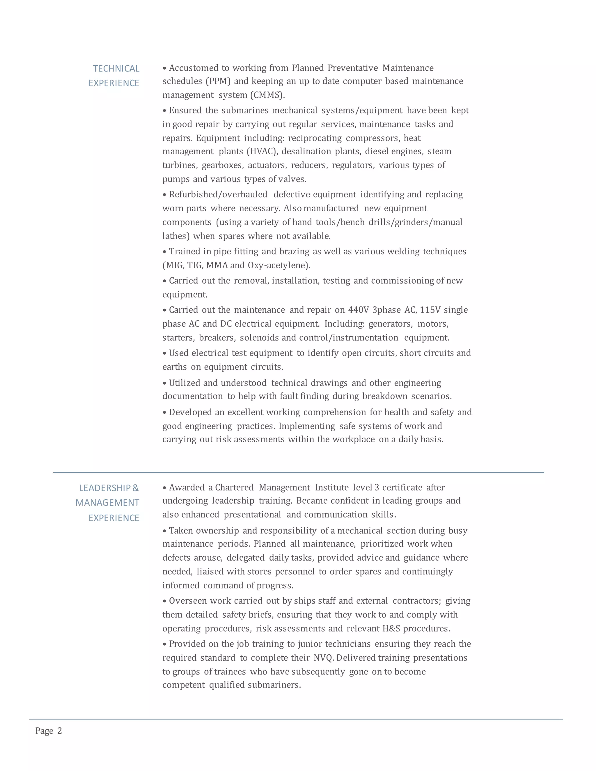 Christopher Anthony Leedham - CV | DOCX