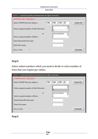 SubNetwork Calculator (Python Project) | DOCX