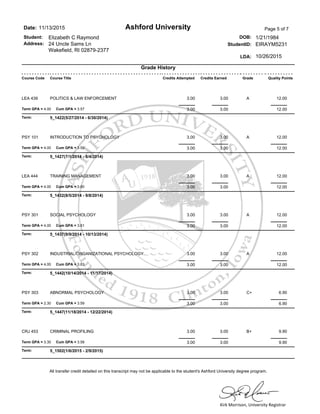 Official Transcripts | PDF