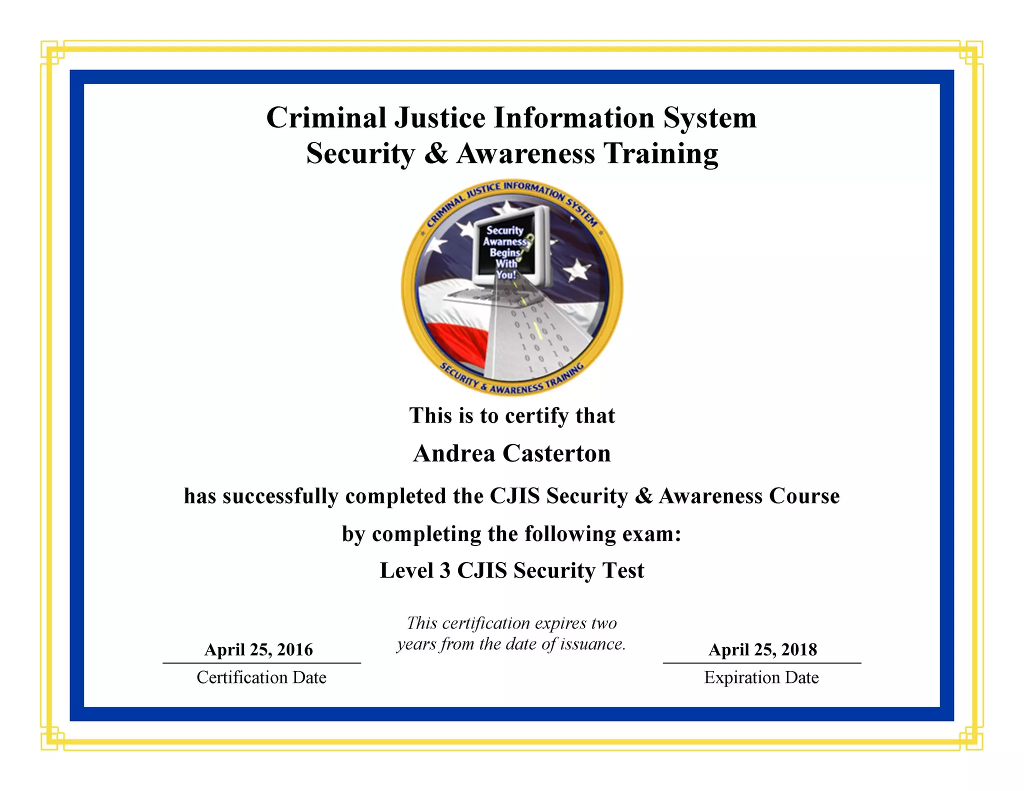 Andrea Casterton CJIS | PDF