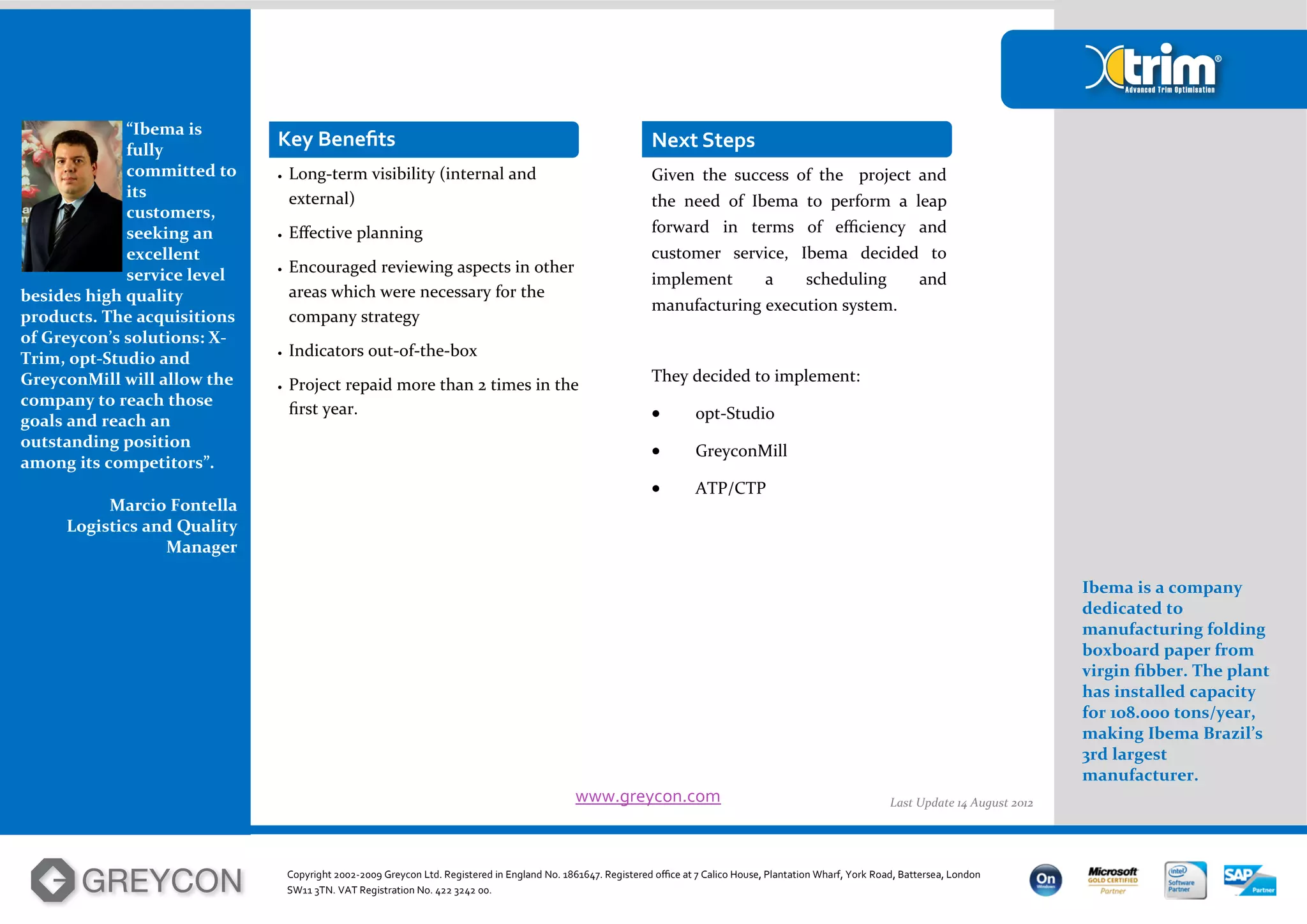 Greycon Case Study - IBEMA | PDF
