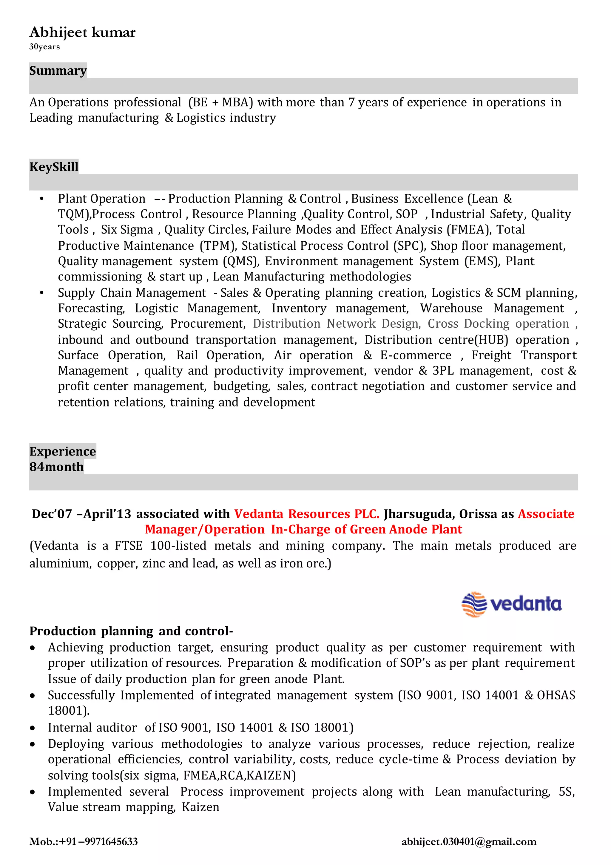 Abhijeet Resume | DOCX