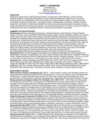 Gulfstream Mfg Eng Resume | DOC