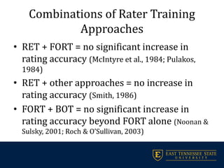 Survey of Rater Training Programs | PPT