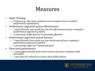 Survey of Rater Training Programs | PPT