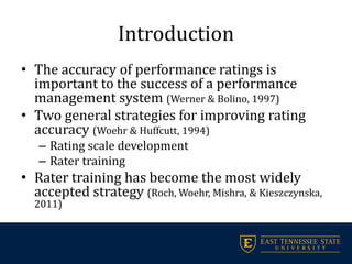 Survey of Rater Training Programs | PPT