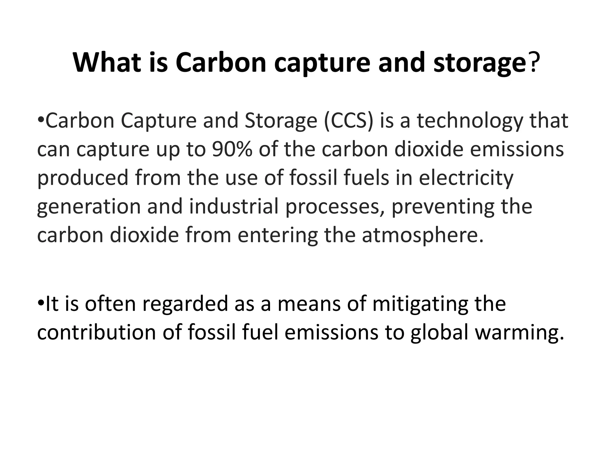 CARBON CAPTURE AND STORAGE | PPTX