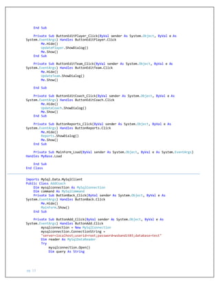 Massachusetts Indoor Soccer League Database | DOCX | Databases | Computer Software and Applications