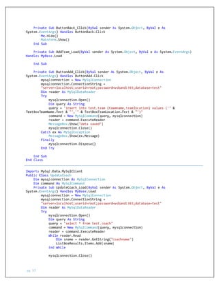 Massachusetts Indoor Soccer League Database | DOCX | Databases | Computer Software and Applications