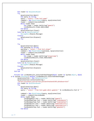 Massachusetts Indoor Soccer League Database | DOCX | Databases ...