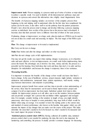 A practical guide to service improvement in healthcare. | DOCX