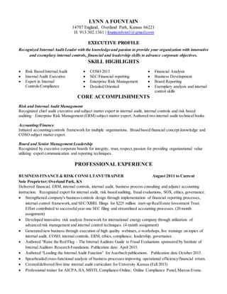 LFountain.Audit | DOCX | Business Accounting & Finance | Business