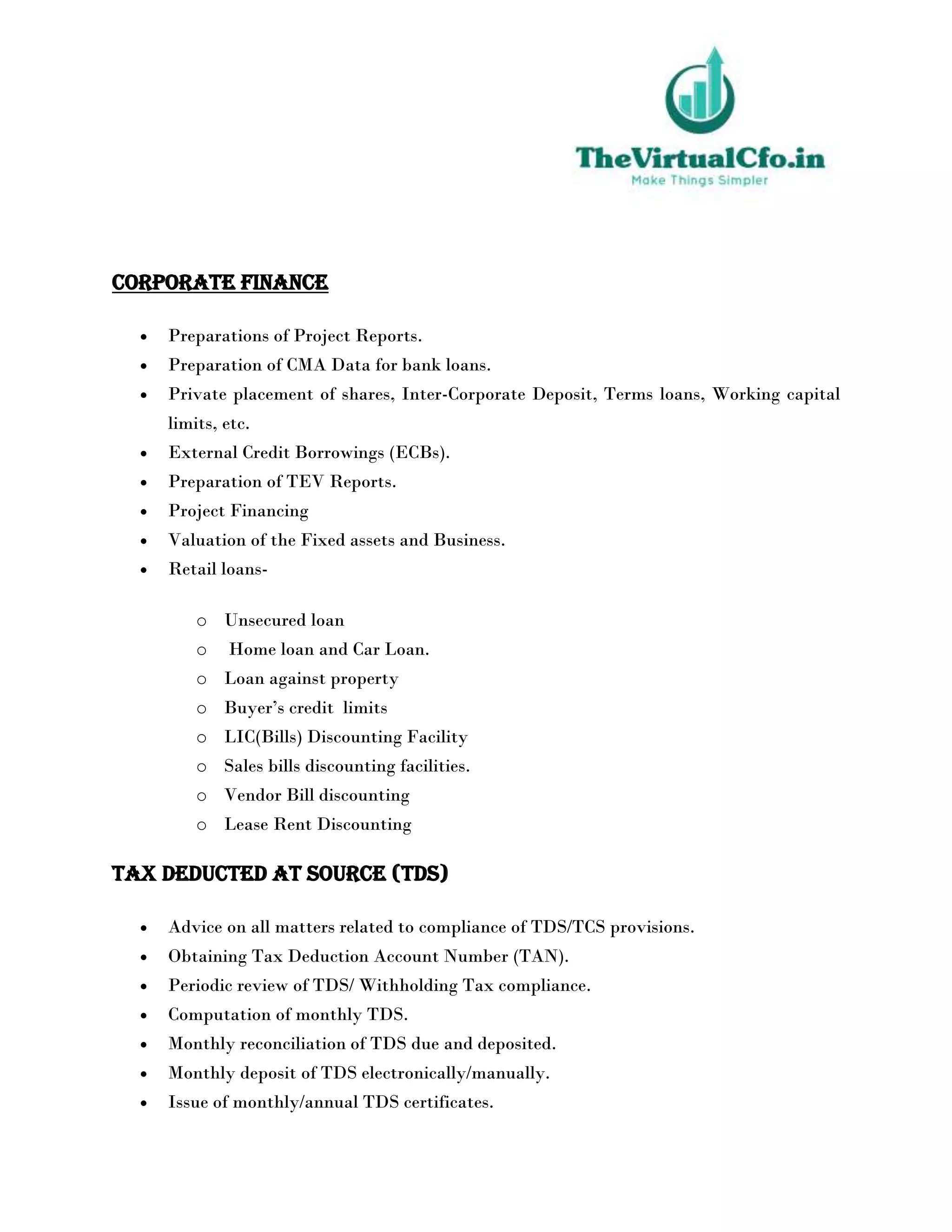 complete virtual cfo profile | PDF