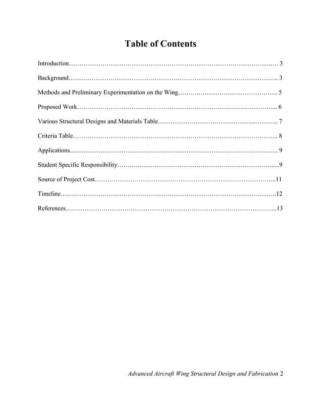 UROP Proposal Advanced Aircraft Wing Structural Design and Fabrication ...