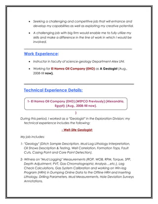 CV Geologist SR (1) | DOC