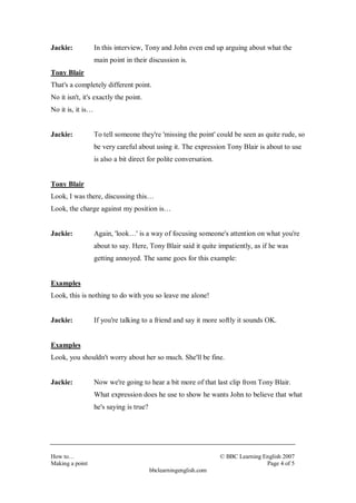 Make a point (BBC Language) | PDF