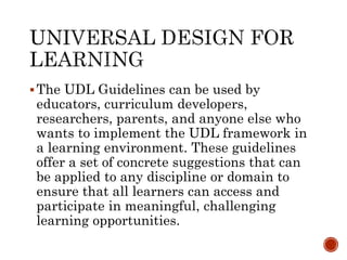 Universal Design for Learning | PPTX