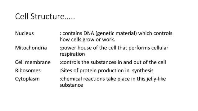 Cambridge IGCSE Biology Cells Structures & Functions.pptx | Biological Sciences | Science