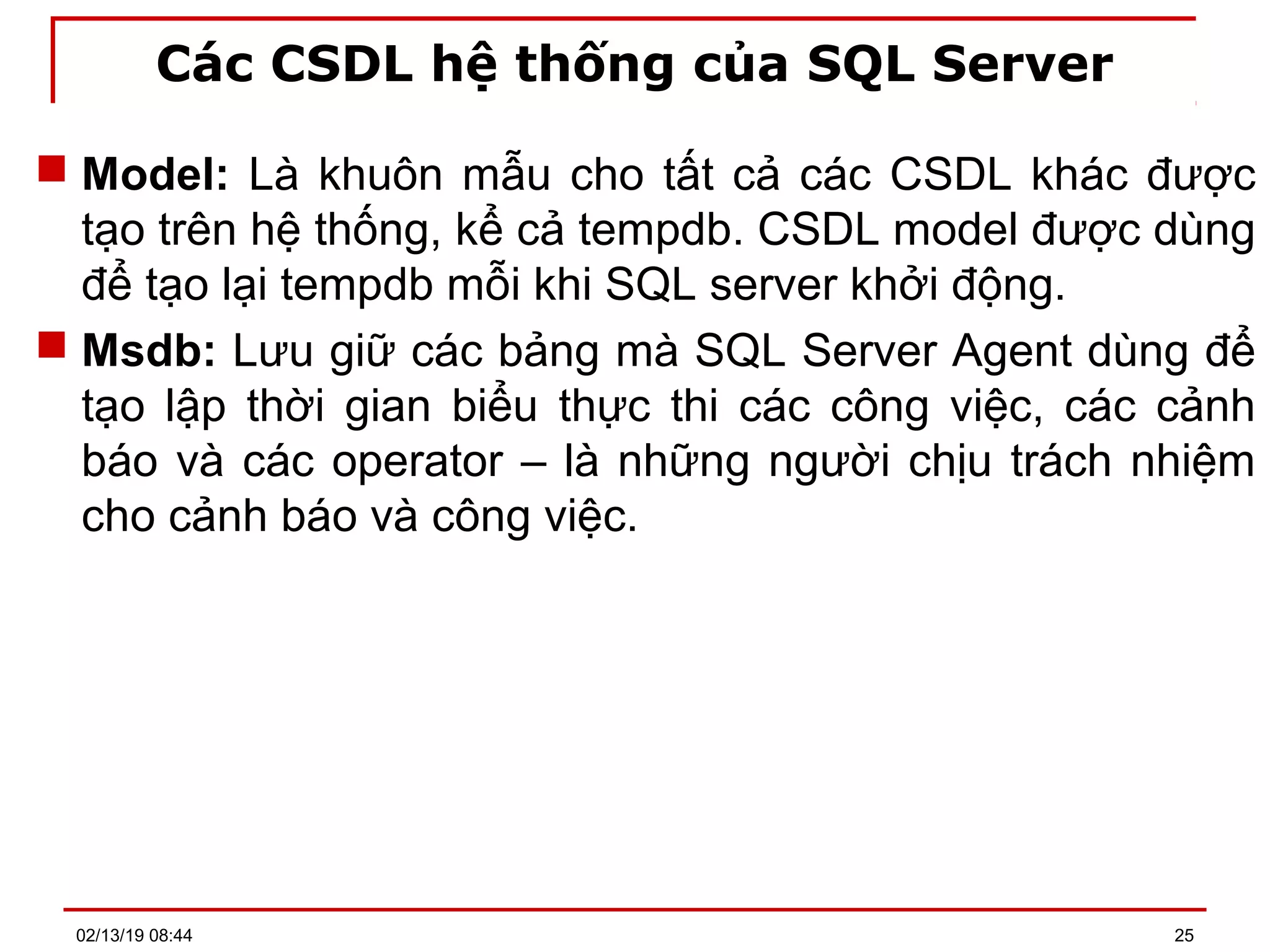 Slide Hệ Quản Trị Cơ sở dữ liệu - CHƯƠNG 1 | PPT