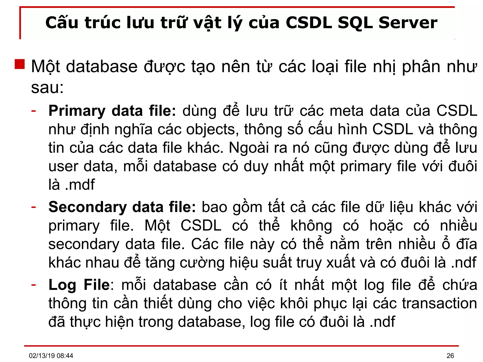 Slide Hệ Quản Trị Cơ sở dữ liệu - CHƯƠNG 1 | PPT