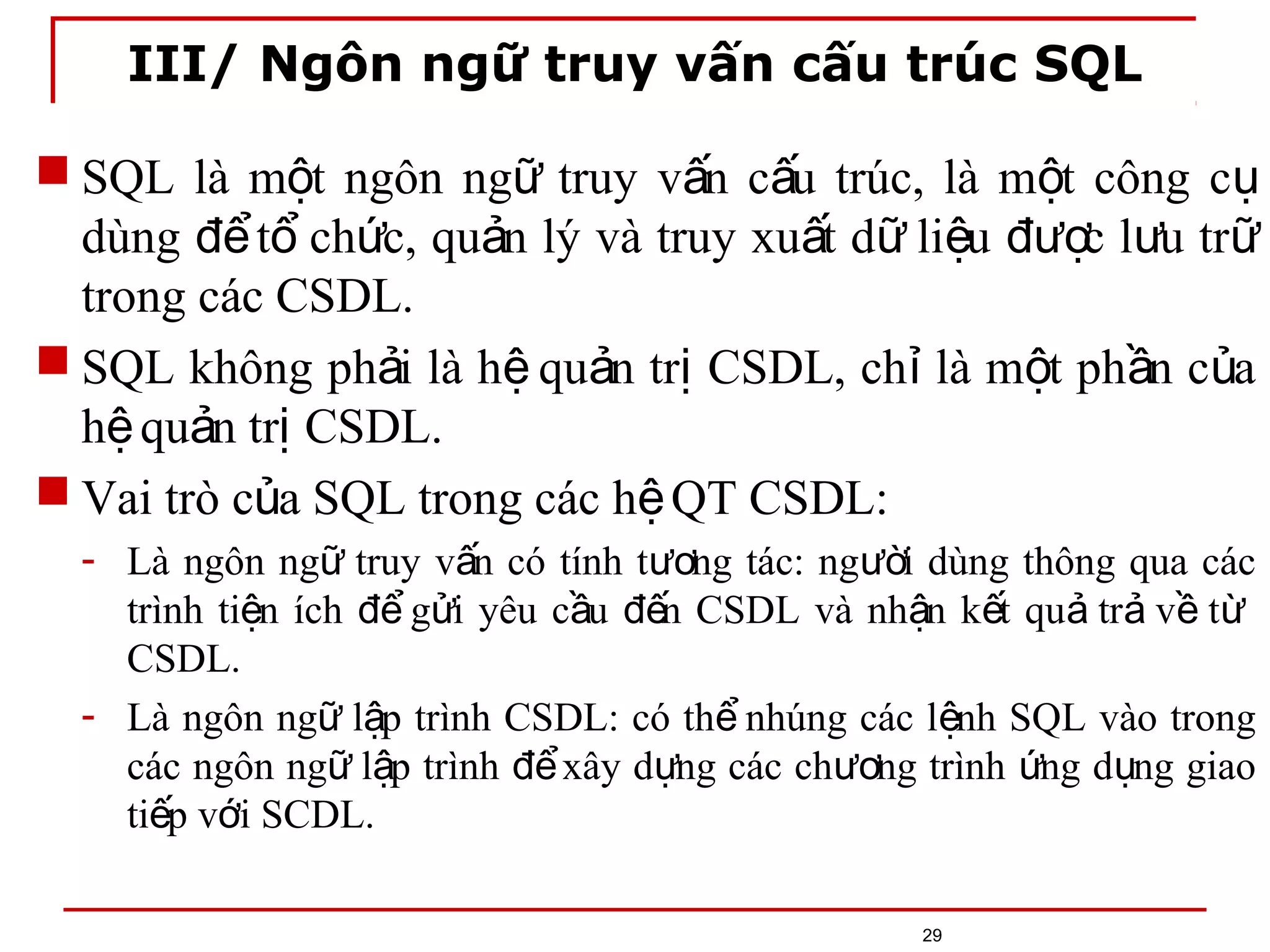 Slide Hệ Quản Trị Cơ sở dữ liệu - CHƯƠNG 1 | PPT