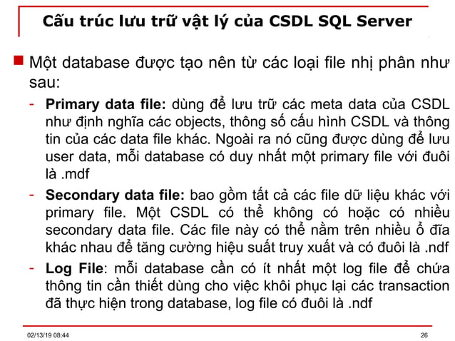 Slide Hệ Quản Trị Cơ sở dữ liệu - CHƯƠNG 1 | PPT