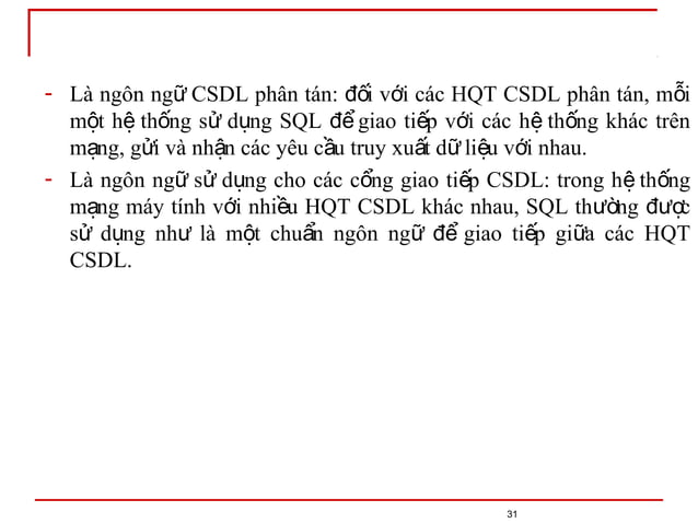 Slide Hệ Quản Trị Cơ sở dữ liệu - CHƯƠNG 1 | PPT