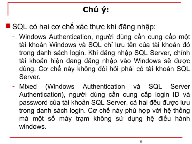 Slide Hệ Quản Trị Cơ sở dữ liệu - CHƯƠNG 1 | PPT