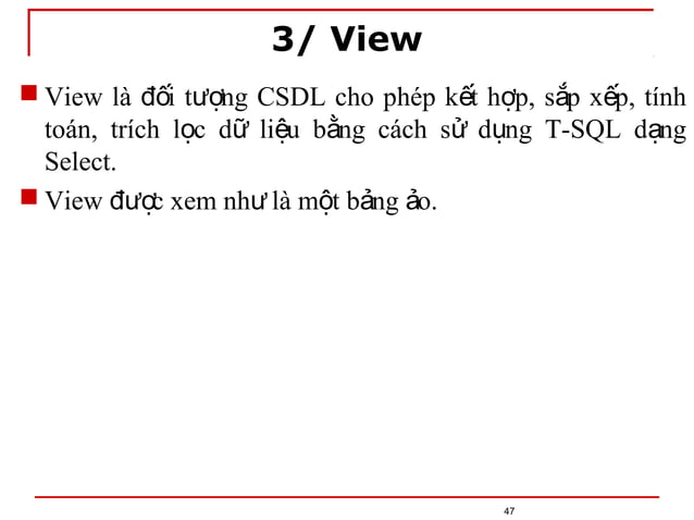 Slide Hệ Quản Trị Cơ sở dữ liệu - CHƯƠNG 1 | PPT
