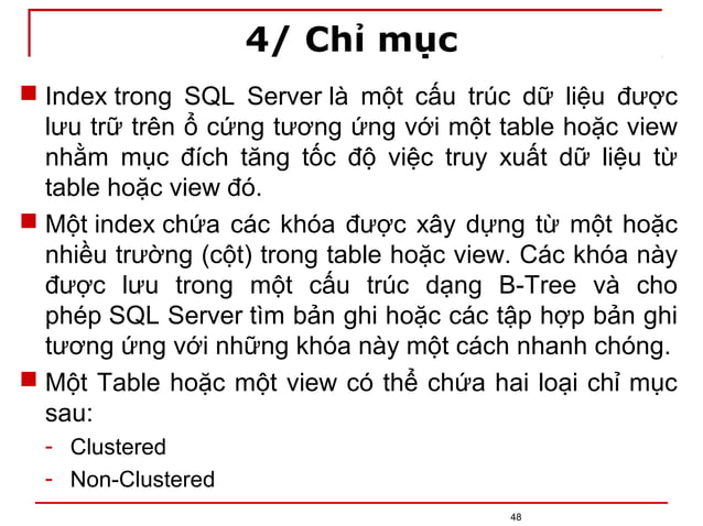 Slide Hệ Quản Trị Cơ sở dữ liệu - CHƯƠNG 1 | PPT