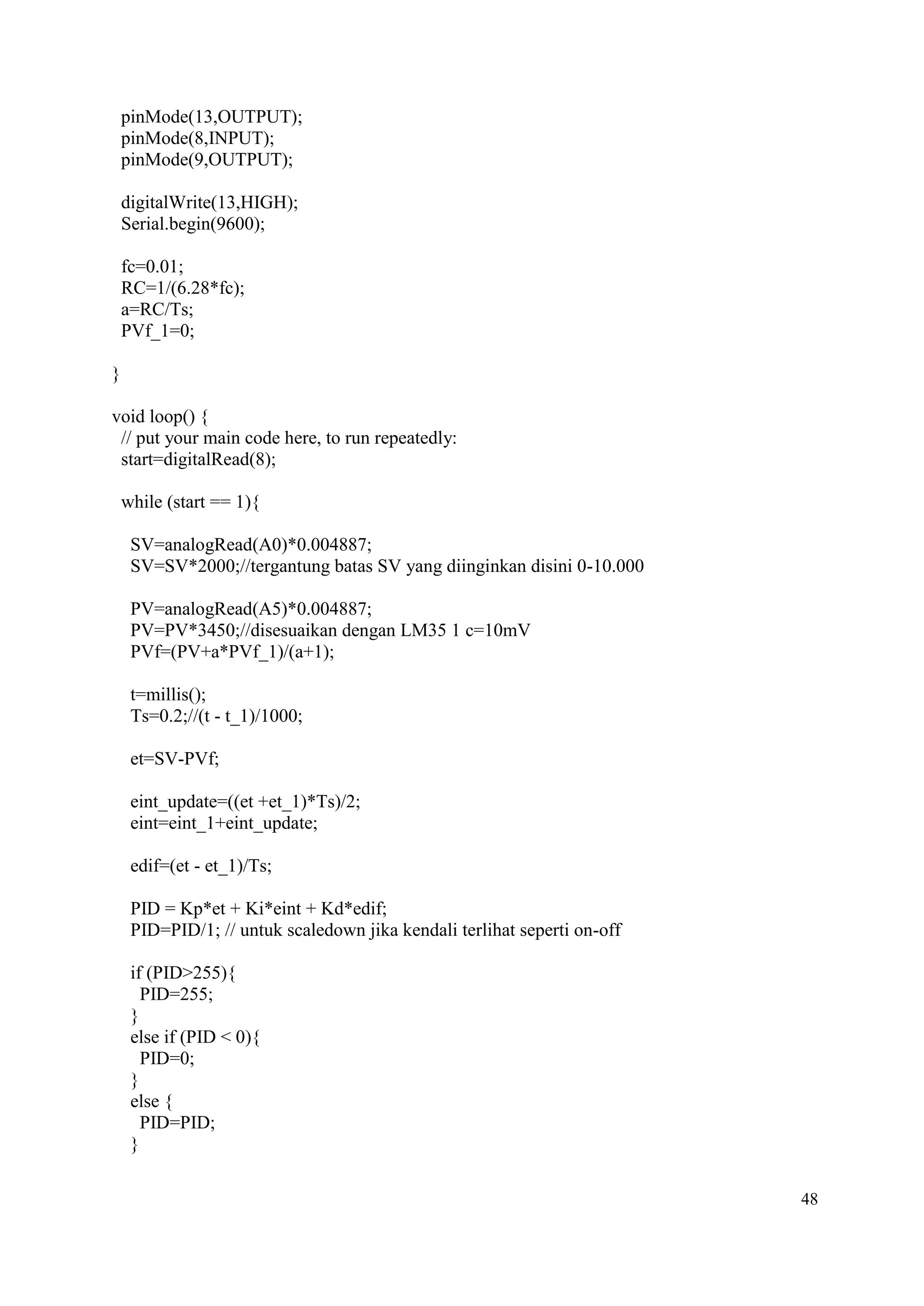 B100-600 sistem kendali intensitas cahaya dengan pid berbasis arduino ...