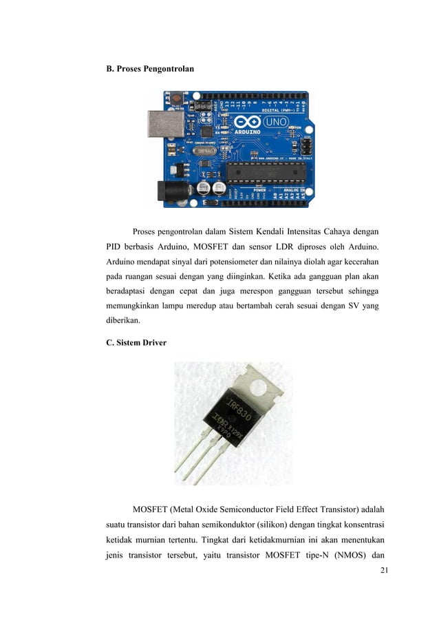 B100-600 sistem kendali intensitas cahaya dengan pid berbasis arduino ...