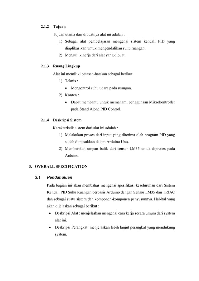 Dokumen B100-B600 Sistem Kendali PID Suhu Ruangan berbasis Arduino ...