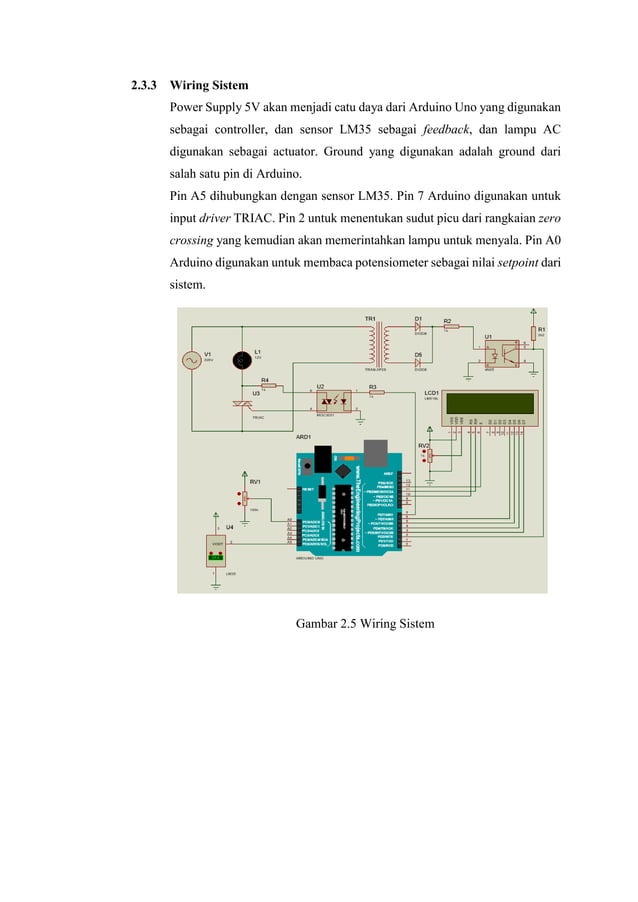 Dokumen B100-B600 Sistem Kendali PID Suhu Ruangan berbasis Arduino dengan Sensor LM35 dan TRIAC ...