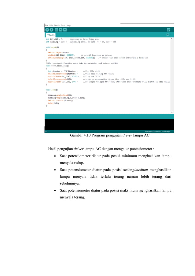 Dokumen B100-B600 Sistem Kendali PID Suhu Ruangan berbasis Arduino dengan Sensor LM35 dan TRIAC ...
