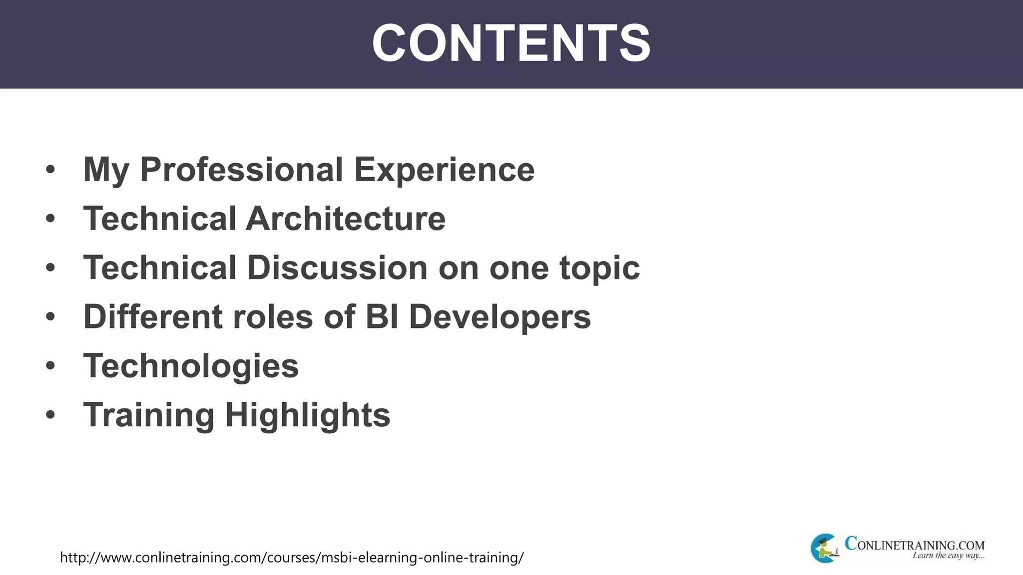 B10014 ppt for msbi | PPT