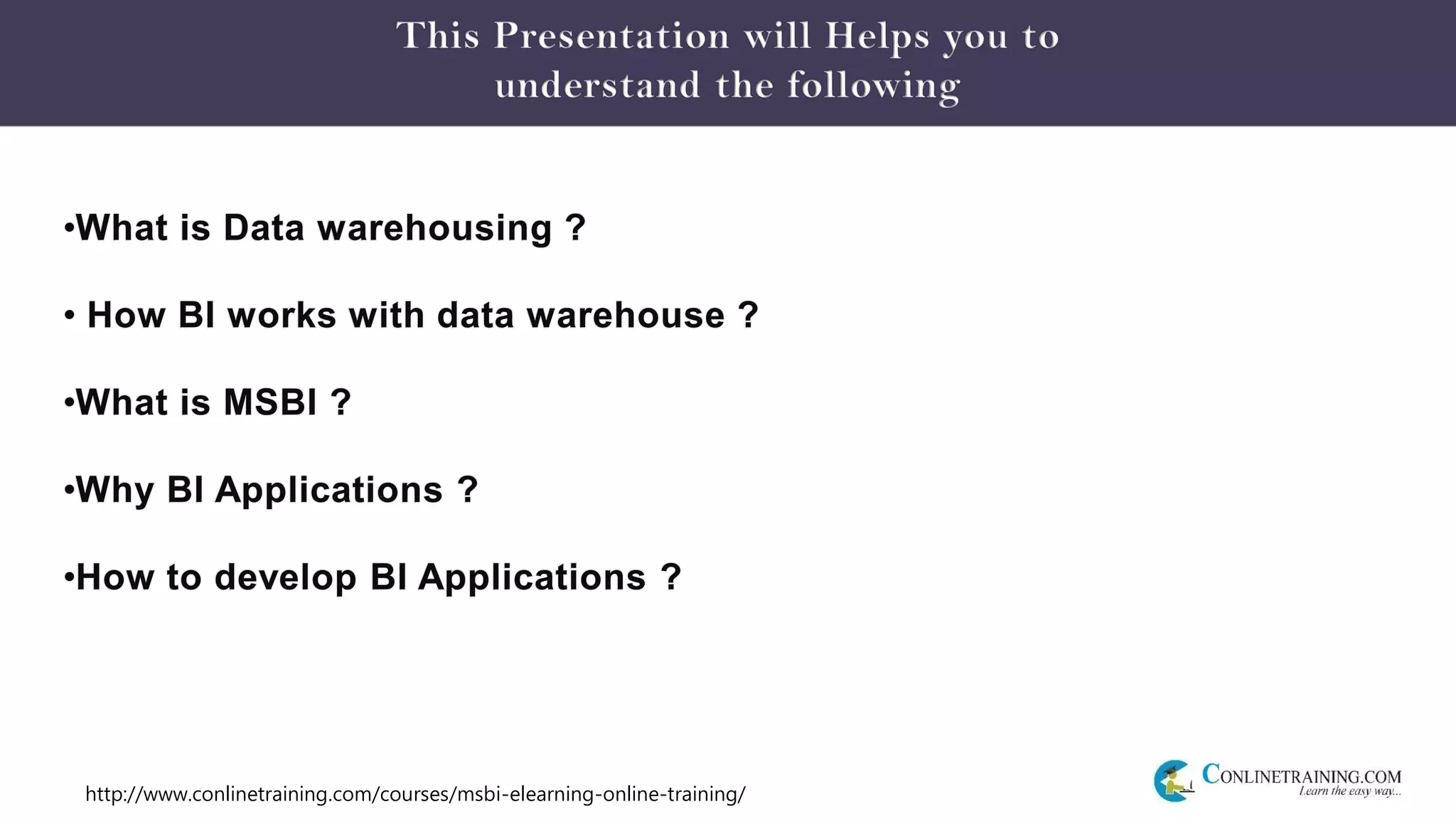 B10014 ppt for msbi | PPT