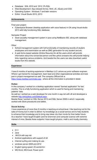 Updated MAK CV - New | PDF | Programming Languages | Computing