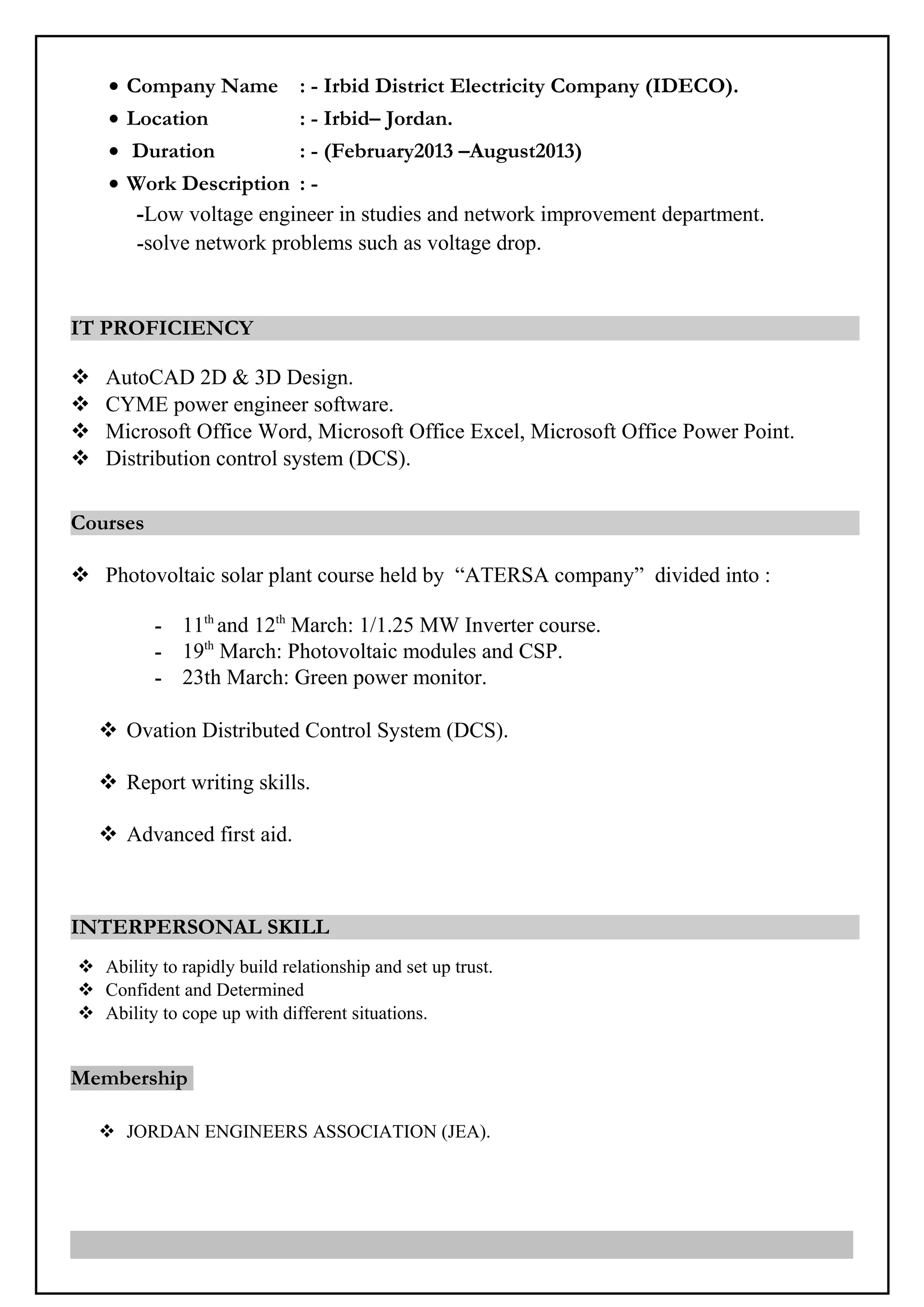 Hazem Battah resume | DOC
